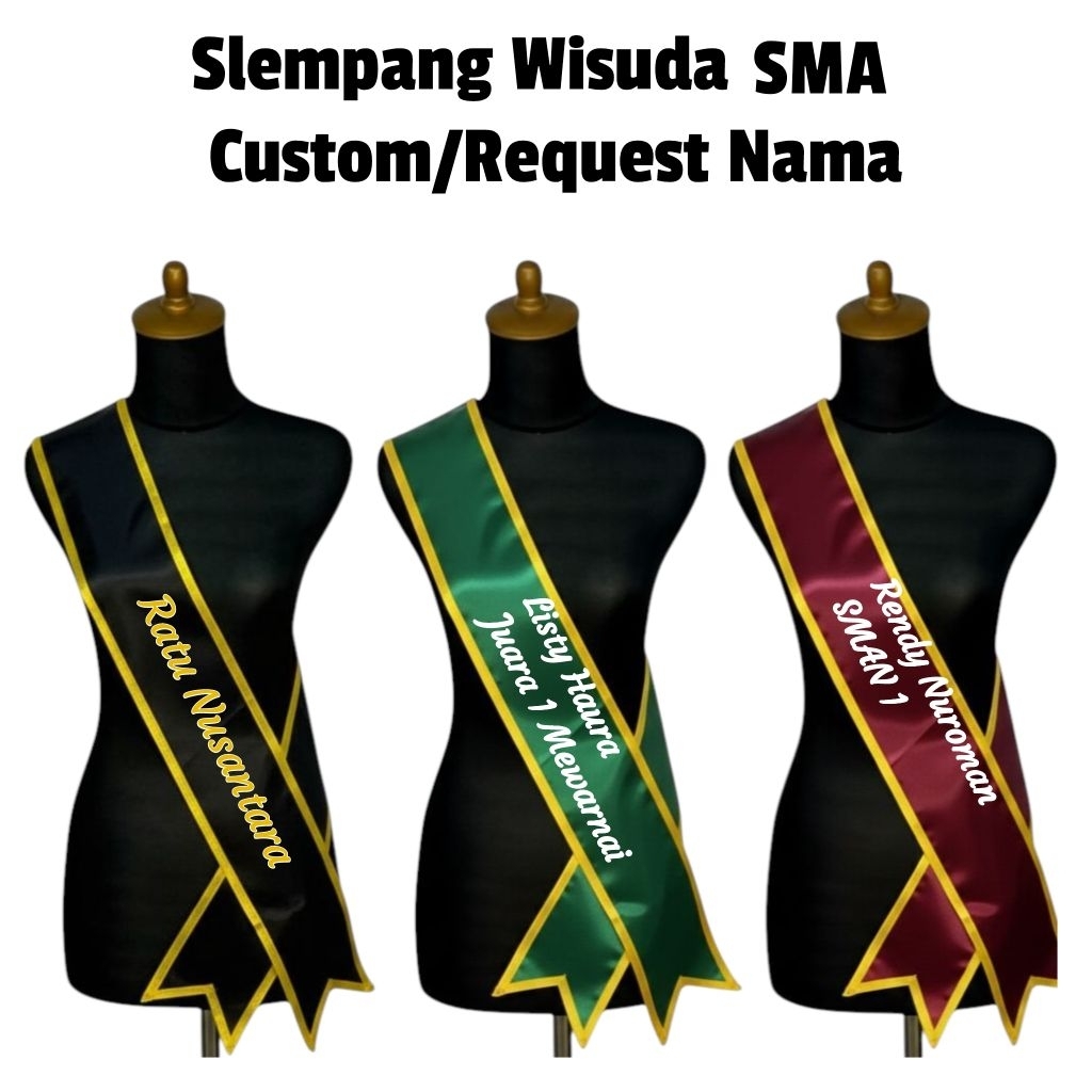 GRADUATION Sash or High School Children's Events CUSTOM NAME/ REQUEST ...