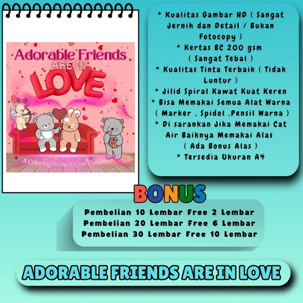ADORABLE ARE IN LOVE Super Cute And Fun Adult Coloring Book HD Clear ...