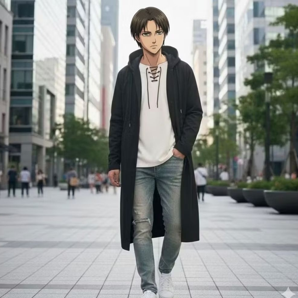 Attack on titan Zipper Eren Yeager final season Jacket Plain long Robe ...