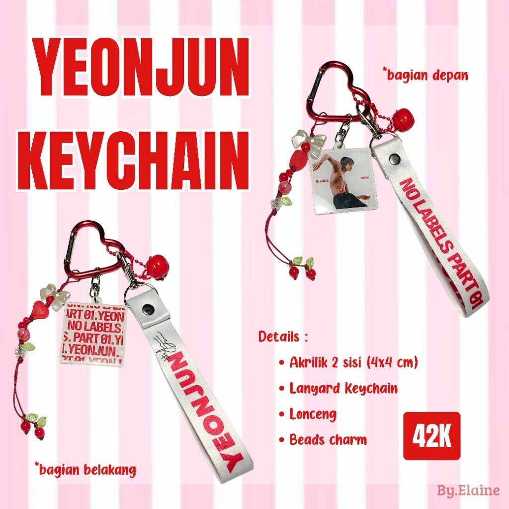 YE0N-JUN N0 LABELS KEYCHAIN FANMADE | Shopee Philippines