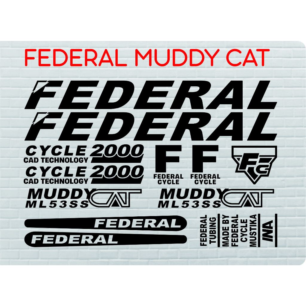 Federal muddycat bicycle cutting sticker | Shopee Philippines