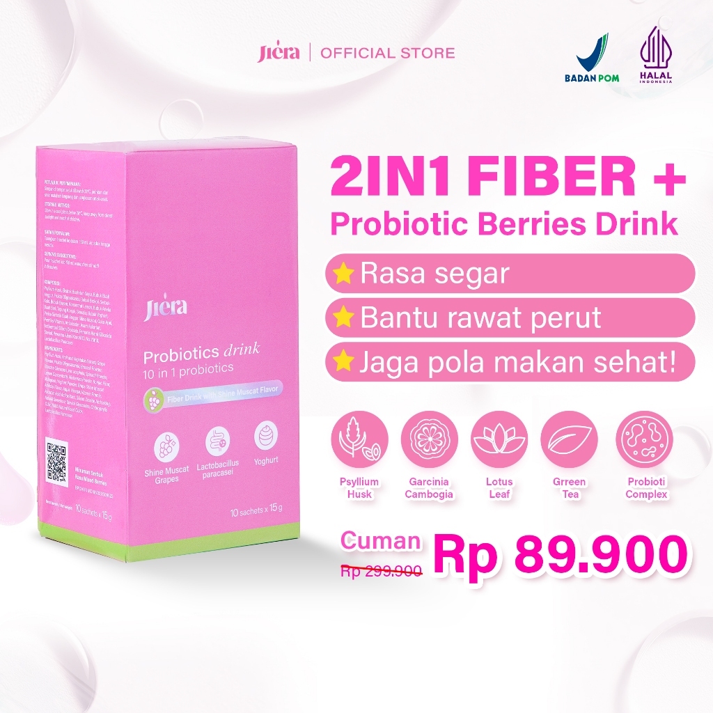 JIERA Sli-Drink Probiotic Drink – 10 Sachets | High Fiber Drink Shine ...