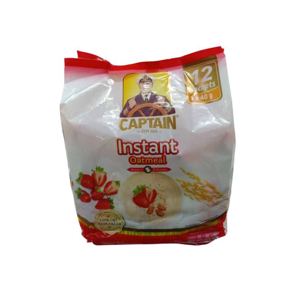 Captain Instant Oatmeal 12s X 40g 480g | Shopee Philippines