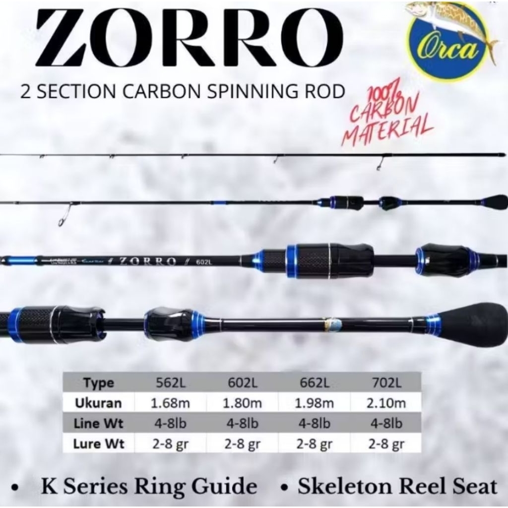 JS 2 orca zorro fishing rod (Palon PVC fishing rod) | Shopee Philippines