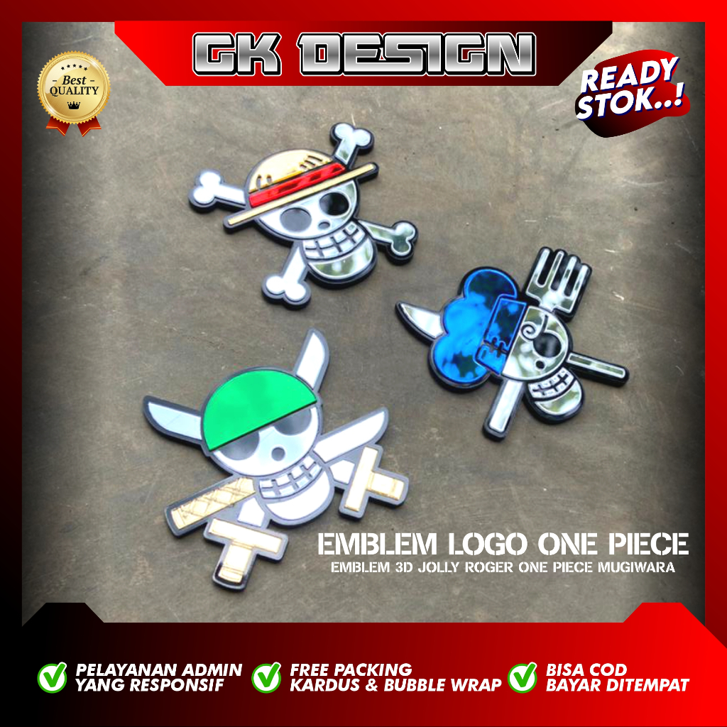 ONE PIECE ACRYLIC RAISED LOGO EMBLEM MUGIWARA SANJI ZORO | ONE PIECE ...