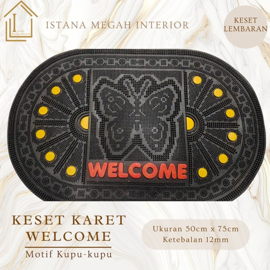 Thick Welcome Rubber Doormat with Butterfly Pattern | Shopee Philippines