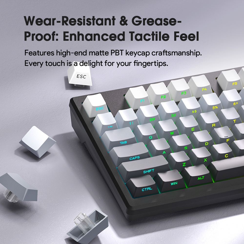 FURYCUBE IP75 Membrane Keyboard 75% Layout Knob Control RGB Gaming ...