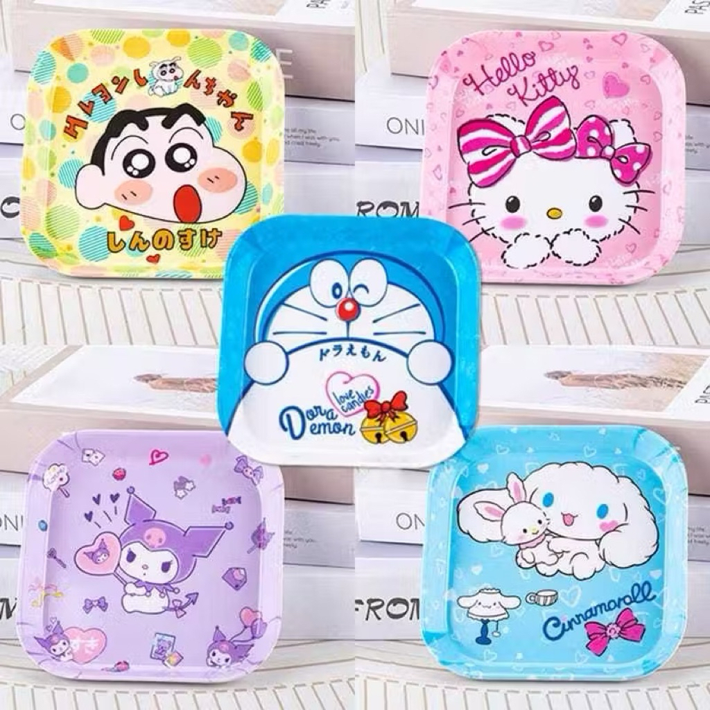 Melamine small square plate melamine material spiderman frozen doraemon ...