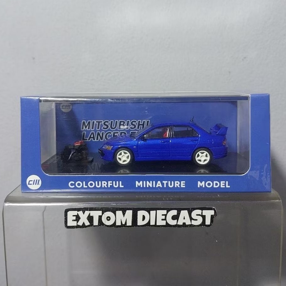 CM Model Mitsubishi Lancer Evo 9 Blue + Figure Engine | Shopee Philippines