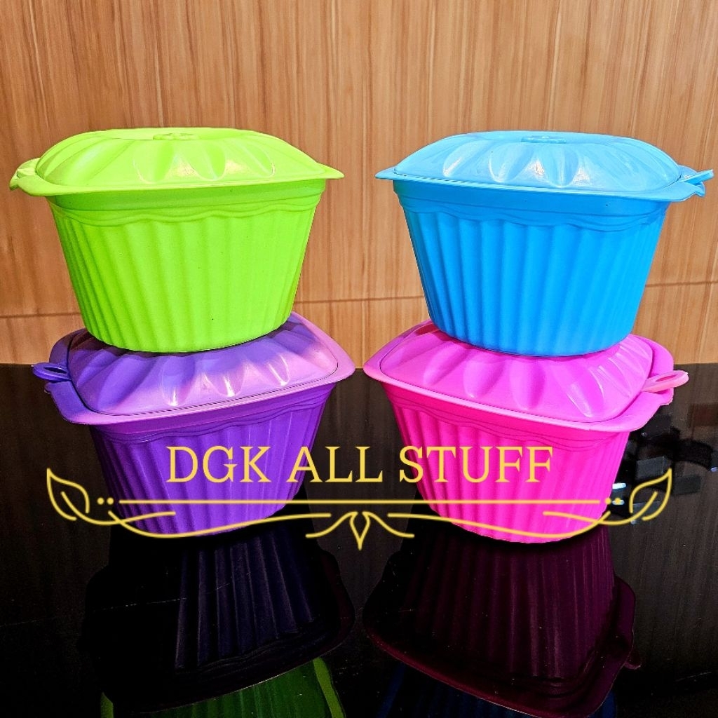 HIJAU UNGU Aesthetic Plastic Square Rice Storage Container for Serving ...
