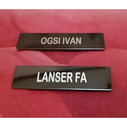 Laser Titanium Mirror Chest Name Plate STAINLESS NAME PLATE /NAMETAG ...