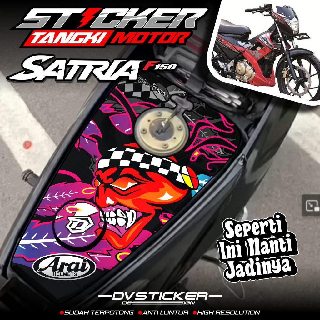 Satria F150 Fuel Tank Sticker FAcelift Satria F 150 Motorcycle Tank ...