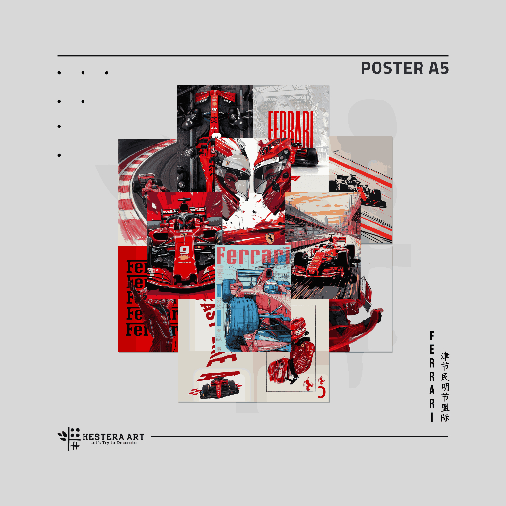 Formula 1 F1 Wall Poster A5 Poster Contents 12 Pcs | F1 Formula One ...