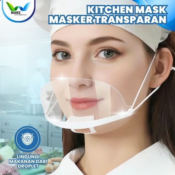 WARS Kitchen Mask Transparent Plastic Mica Mouth Cover Mask Contents 10 ...