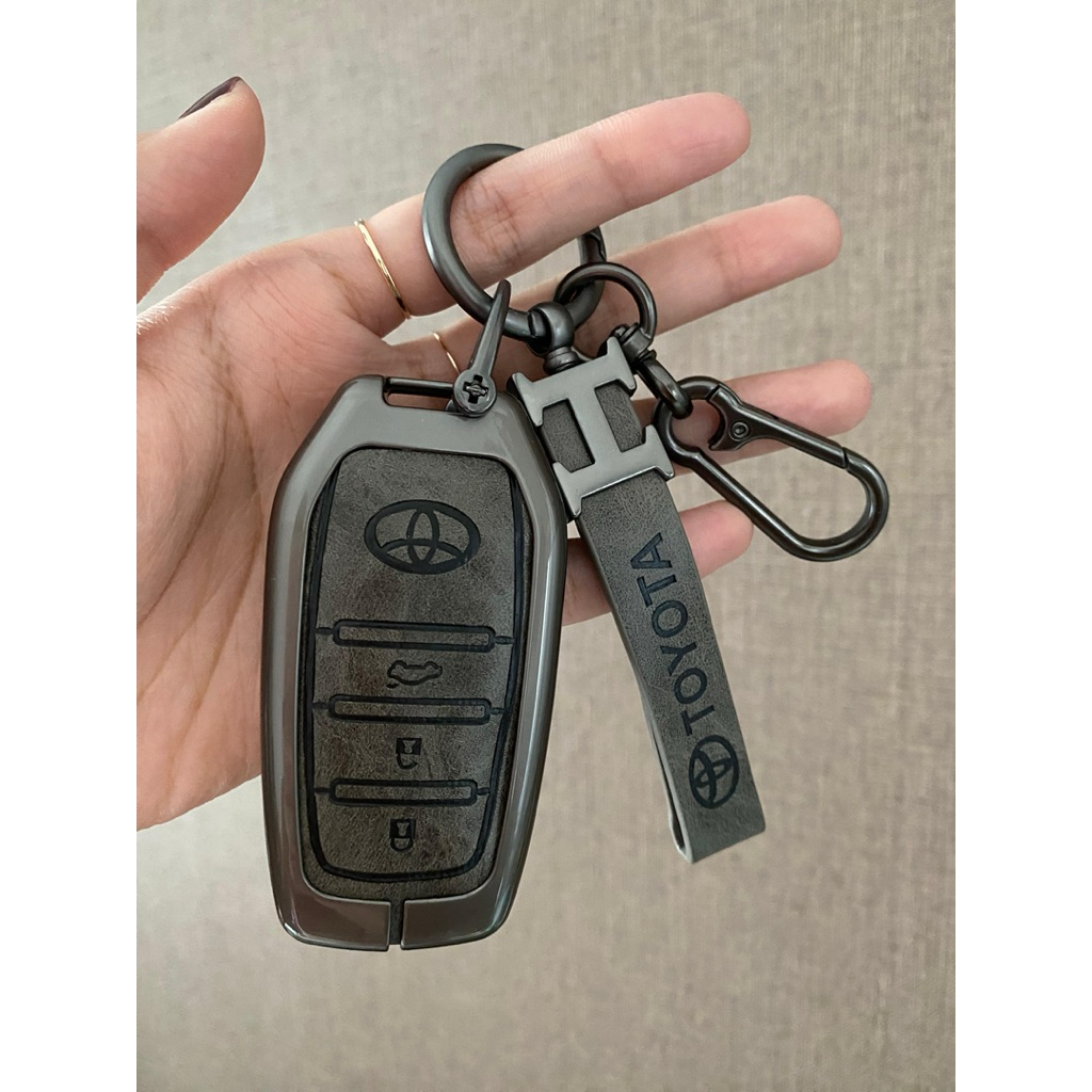 METAL Case Cover Smartkey Remote Key Cover for Toyota FORTUNER Zenix ...