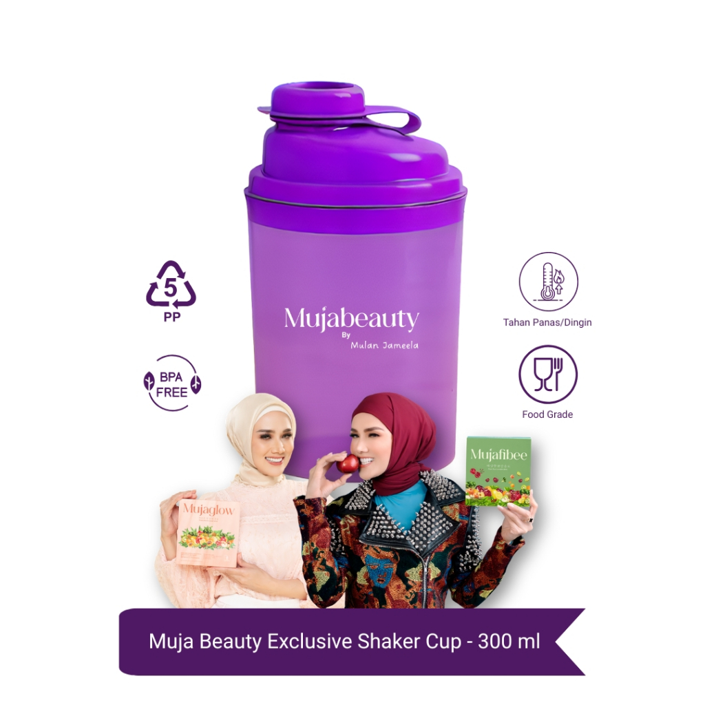 Exclusive Muja Beauty Shaker Glass by Mulan Jameela – 300 ML (BPA Free ...