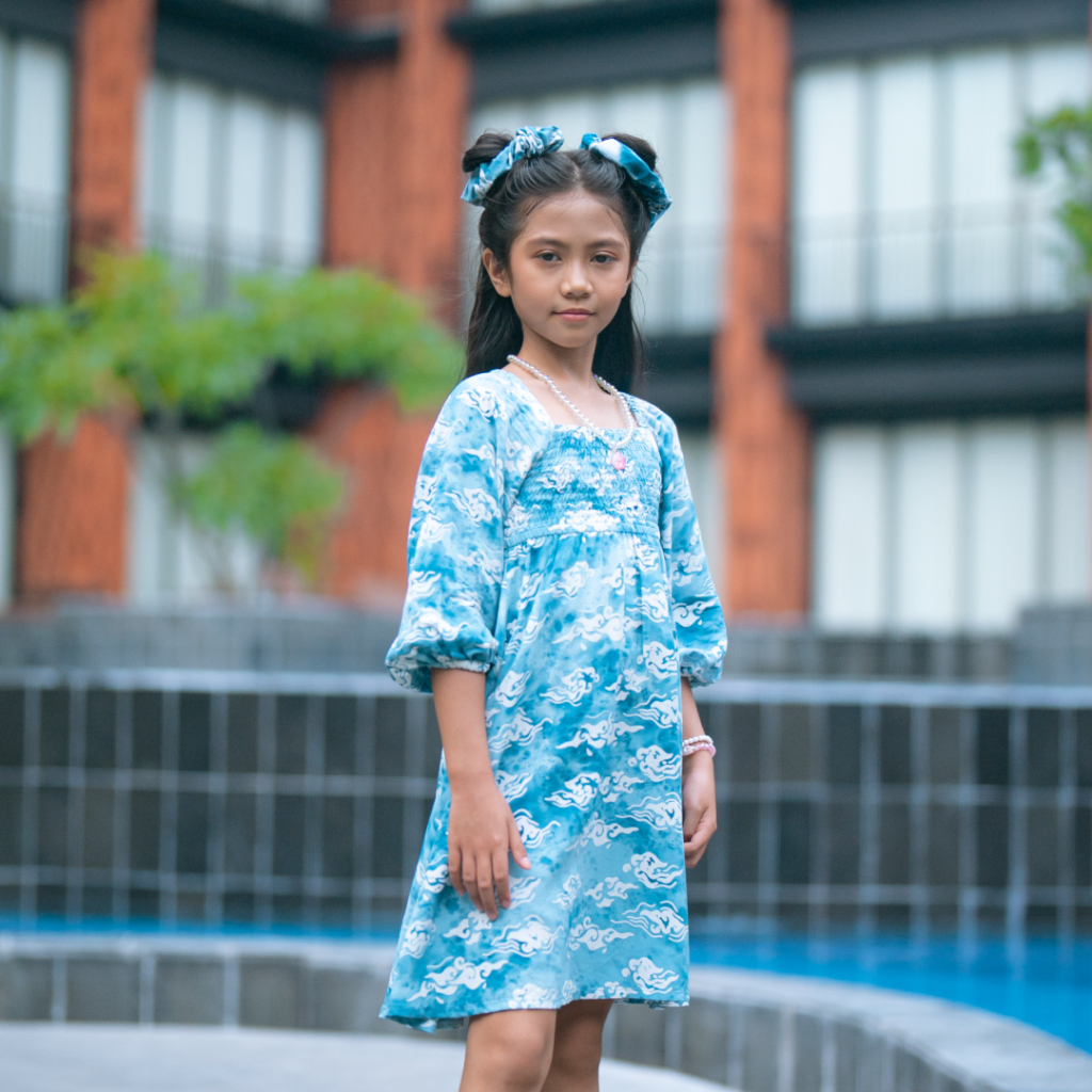 BATIK TRUSMI Girls' Stamped Batik Dress Top, Rayon Material, Shore ...