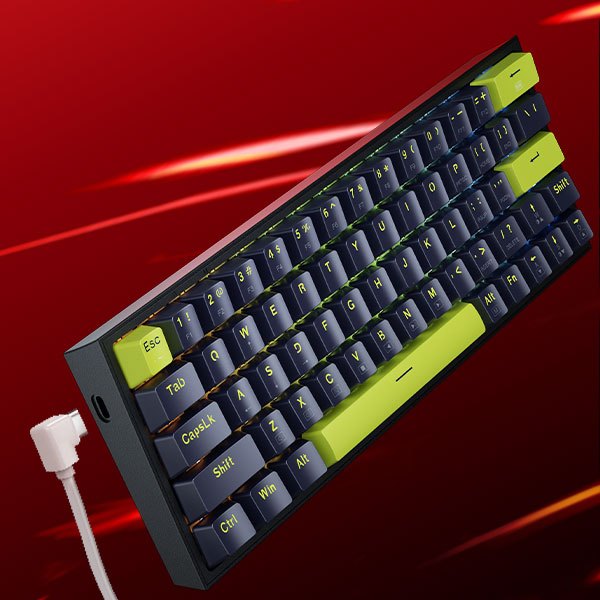 GAMEN Mechanical Keyboardtitan 5 lite 63 Keys Compact Hot-Smoke PBT NO ...