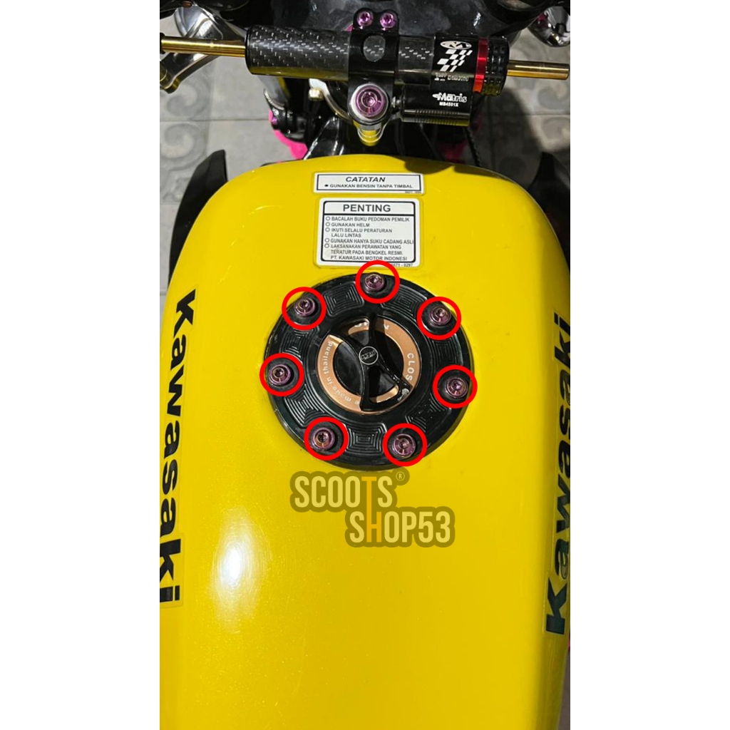 Titanium bolt gr5 tank cap ninja r rr ss new old | Shopee Philippines