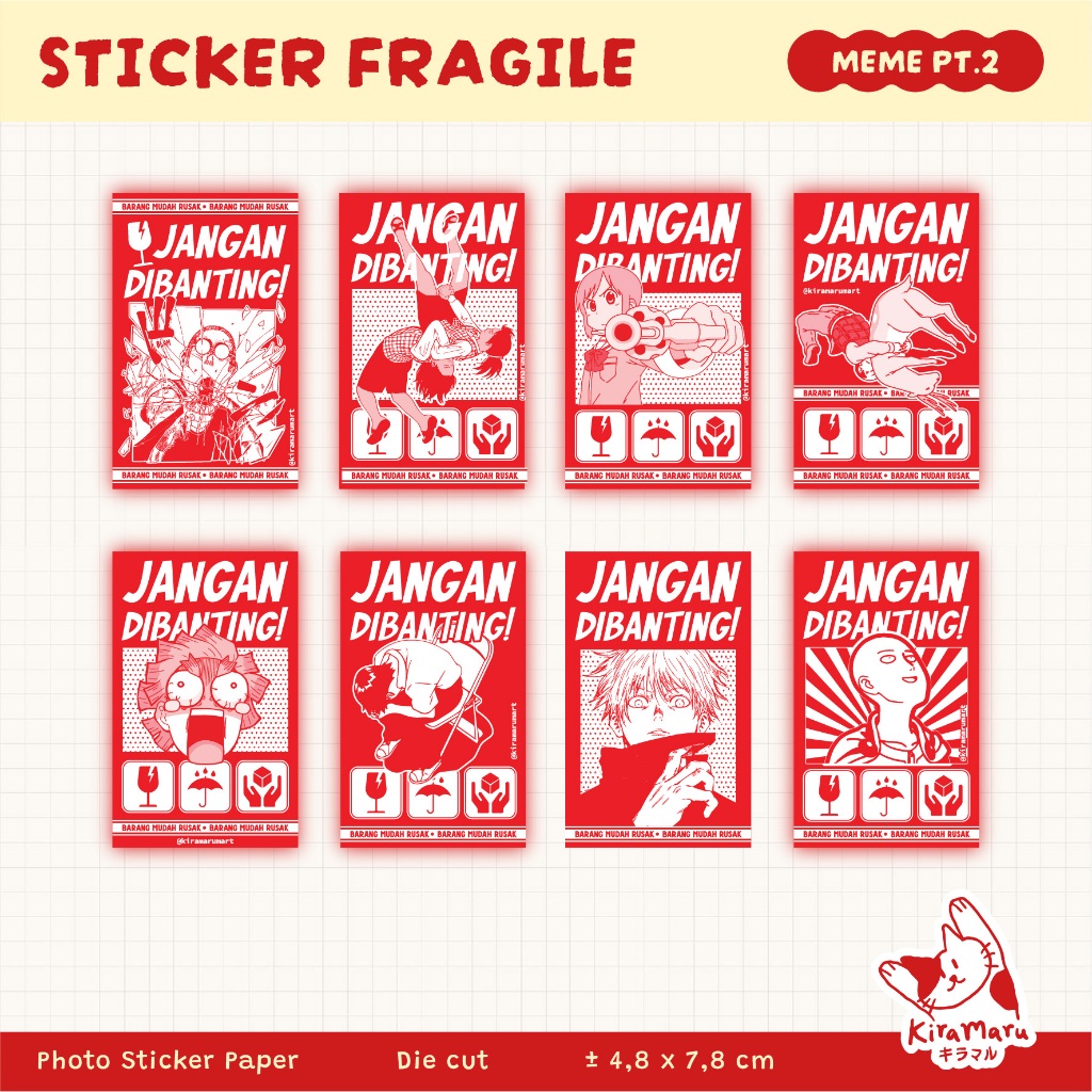 Fragile Meme Stickers Meme Sticker/s Fragile Packaging Sticker/s ...