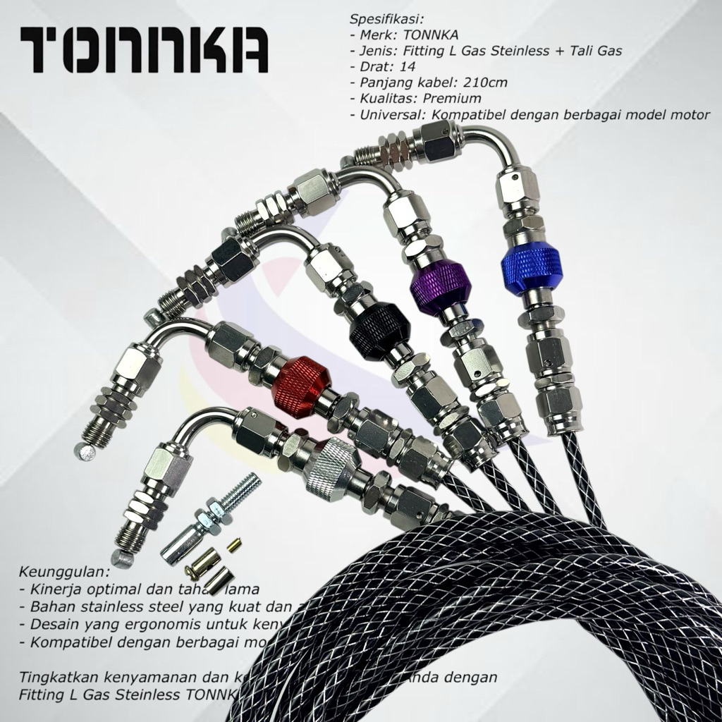 L Gas Fitting and Spontan Gas Rope Cable Thread 14 Original Vietnam ...