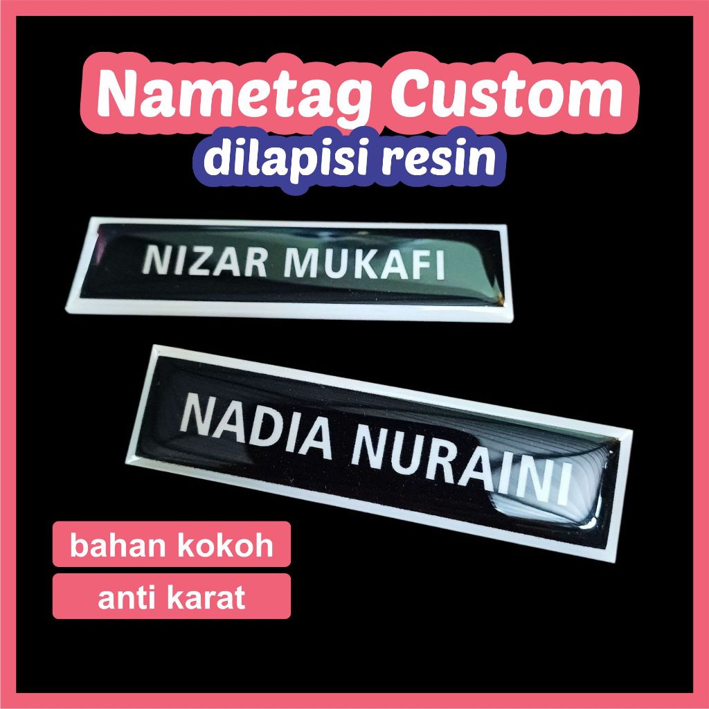 CUSTOM NAMETAG | Acrylic Chest Name Plate with Premium Magnetic Pin and ...