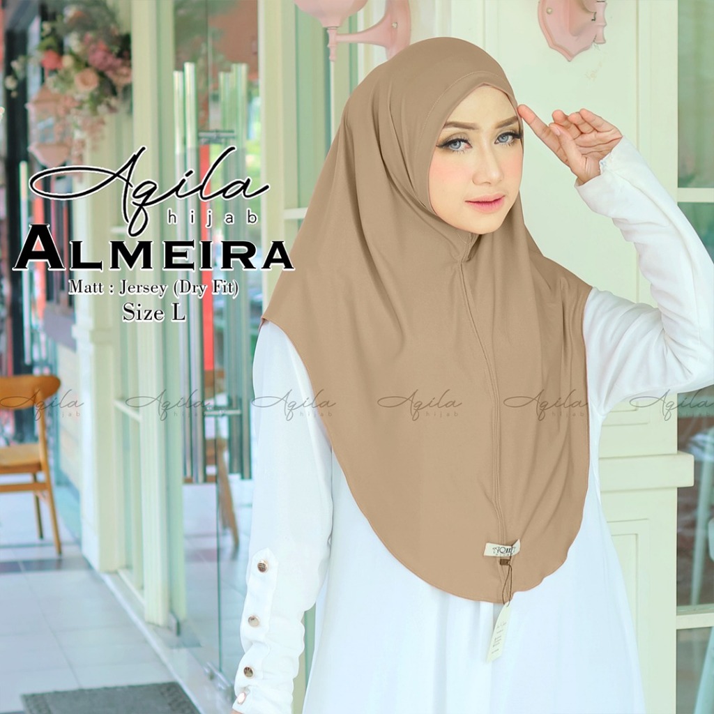 Almeira Instant Syrian Hijab Non-Padded Jersey Instant Jersey Bergo ...