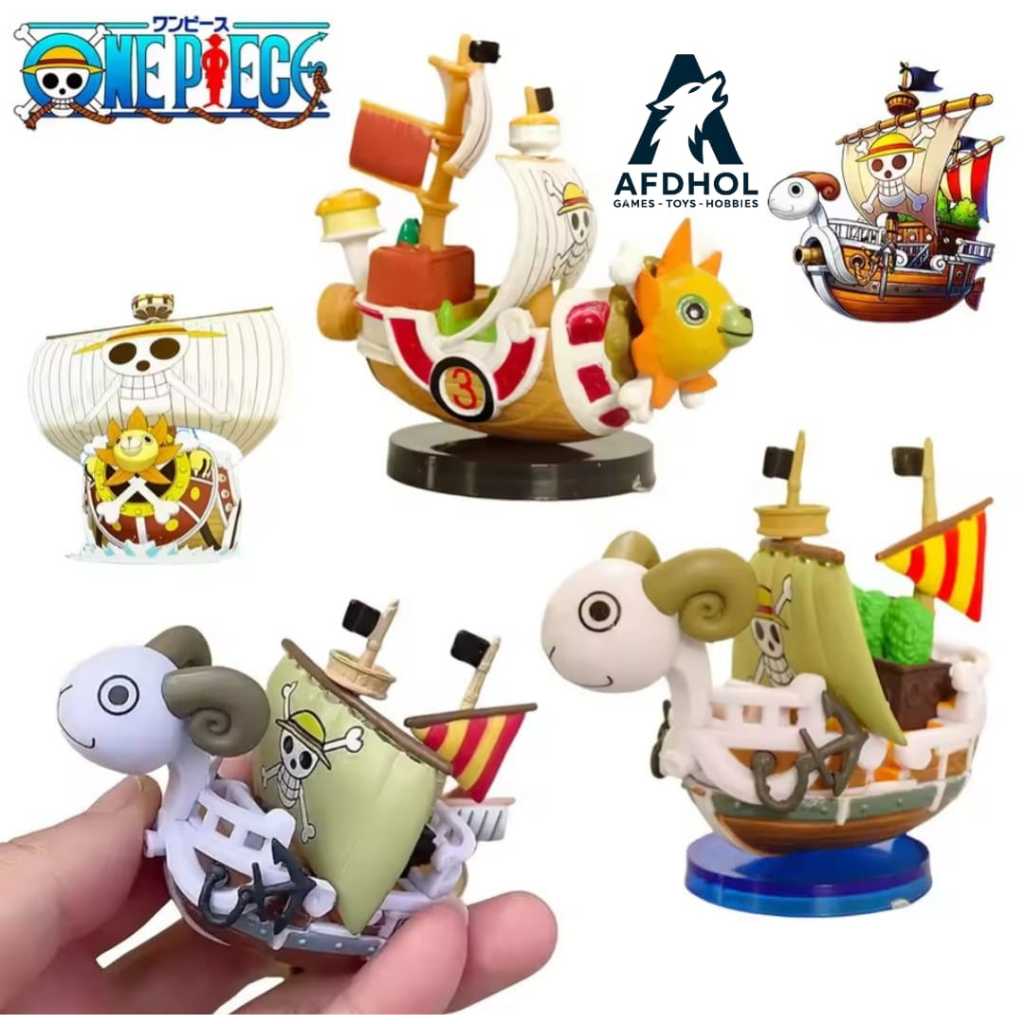 MINIATURE SHIP ONE PIECE GOING MERRY THOUSAND SUNNY LUFFY KRU PIRATE ...