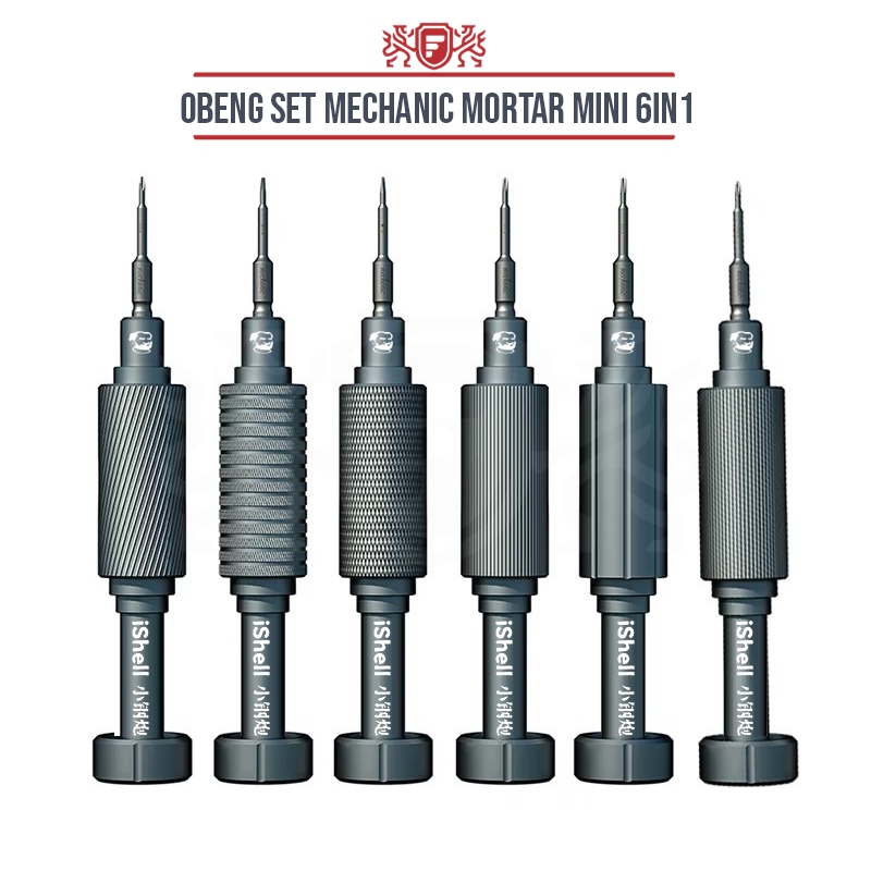 6-in-1 Mini Mechanic Mortar Screwdriver Set 6-in-1 Mechanic Mortar Mini ...