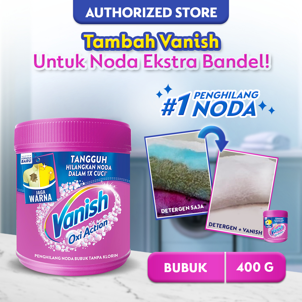 Vanish Pink Clothes Stain Remover Powder for Stubborn Clothes 400g Tube ...