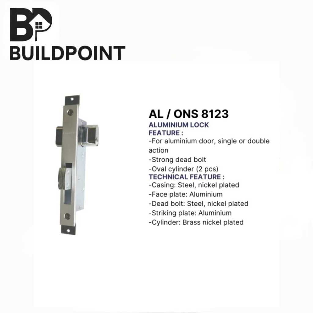 Onassis AL/ONS 8123 Aluminum Key | Mortise Lock Premium Aluminum Door ...