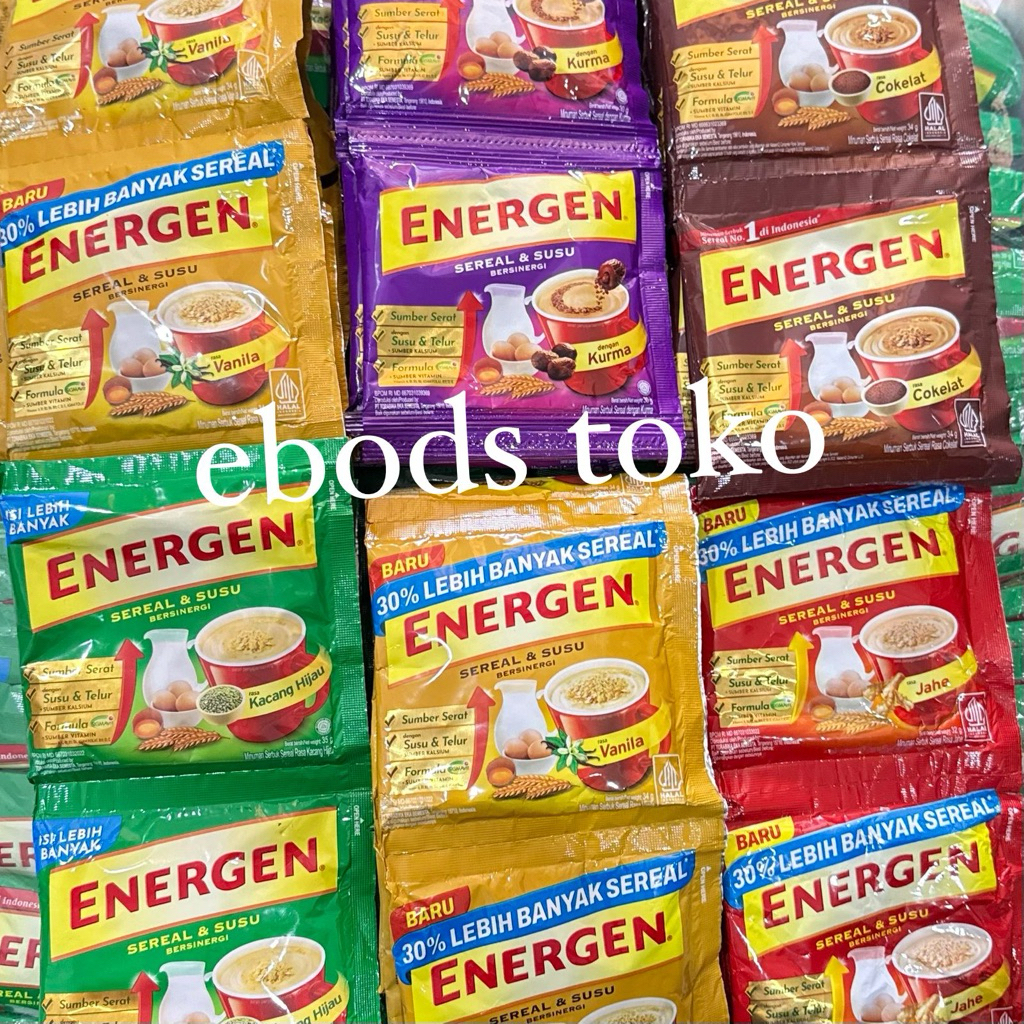 HIJAU Energen 1 Range contains 10 Vanilla Flavors || Energen Chocolate ...