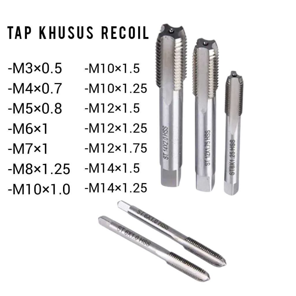 Special Recoil Tap ST M3/M4/M5/M6/M7/M8/M10/M12/M14 Tap For Installing ...