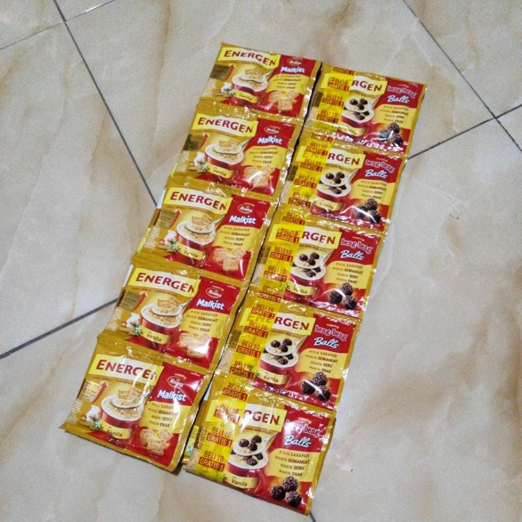 New ENERGEN CEREAL + TOPPING 1 Pack (10 Sachets) | Shopee Philippines