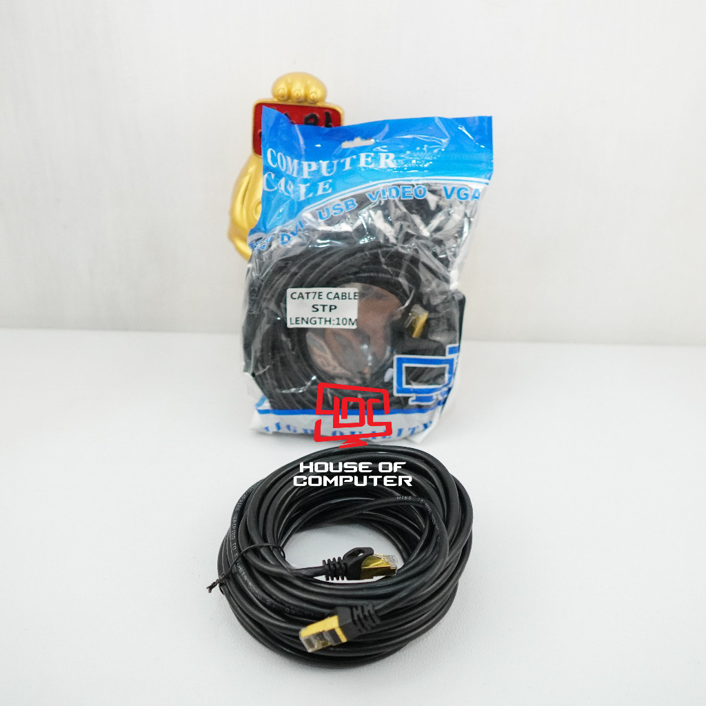 CAT 7 LAN CABLE 10 METERS BLACK RJ45 OTHERNET | Shopee Philippines