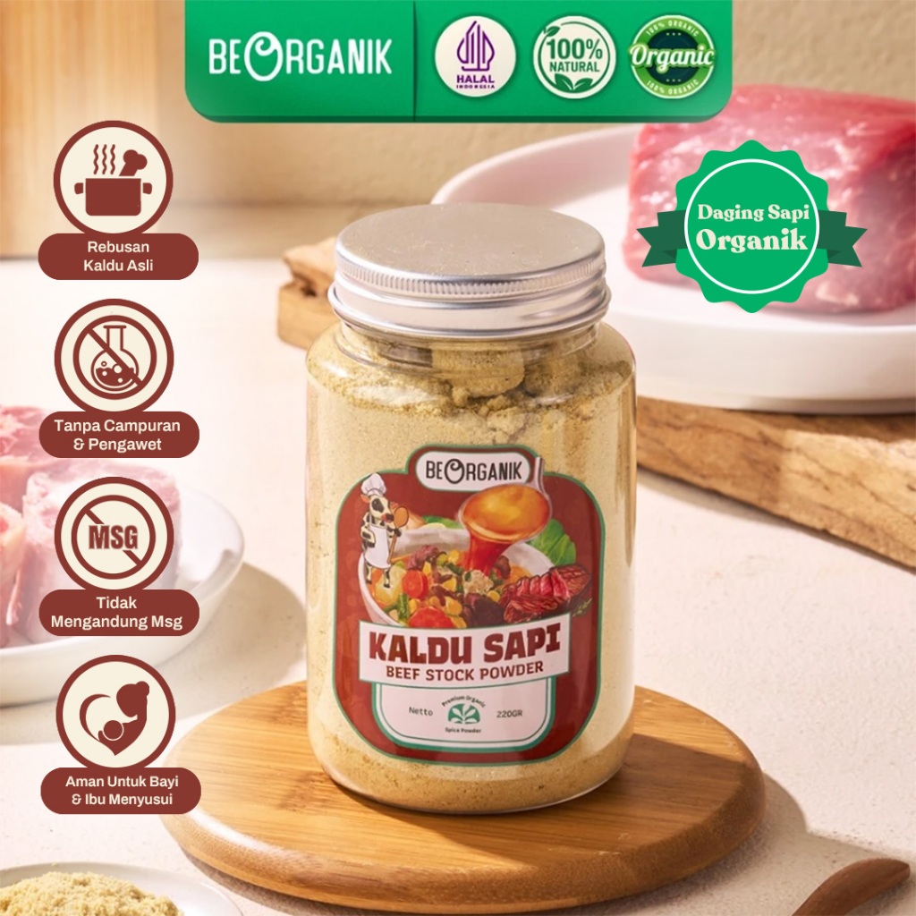 BEORGANIC BEEF STOCK POWDER (NON MSG) BEEF BROTH POWDER MPASI SEASONING ...