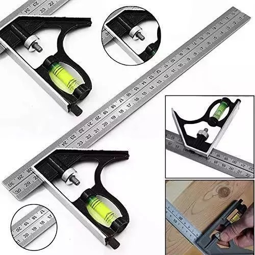 SIKU 30CM Waterpass Ruler Stainless Steel Floor Corner Ruler | Shopee ...