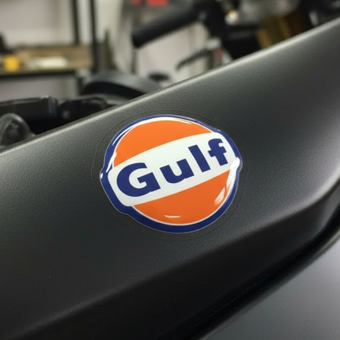 Gulf Sticker Embossed Flexible Emblem Size 45mm | Shopee Philippines
