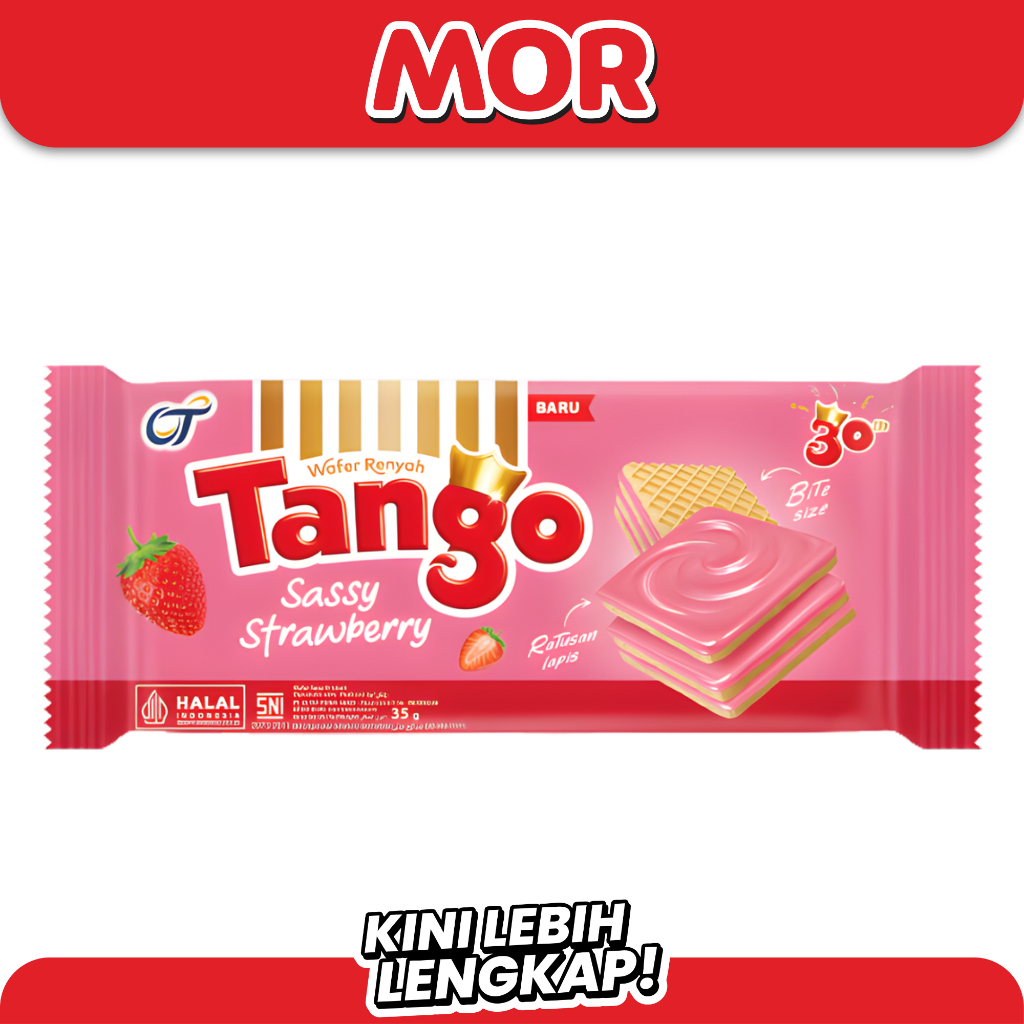 TANGO Sassy Strawberry Wafer 35g - Strawberry Wafer Biscuits | Shopee ...