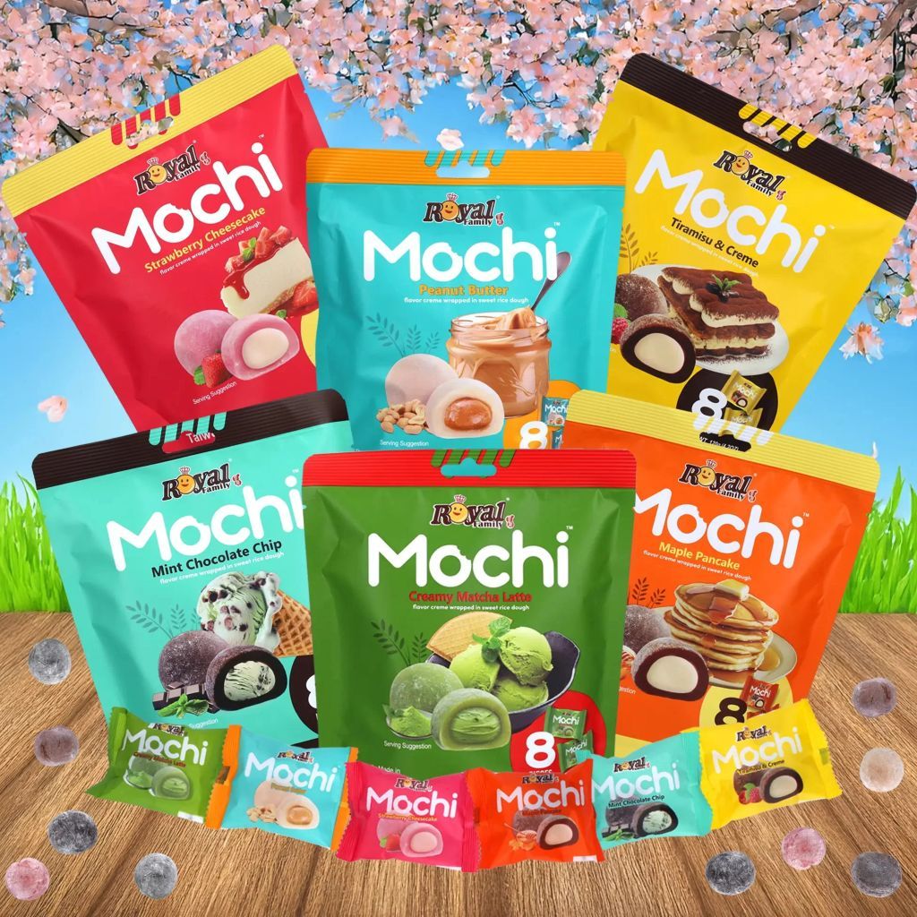 Royal Family Mochi Taiwan Matcha Mochi 120g Tiramisu & Creme/ Mint ...