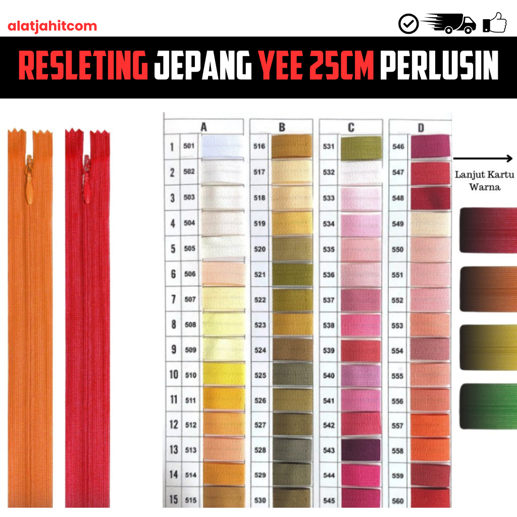 YEE Japanese Zipper 25cm 10 Inch/ Perlusin | Shopee Philippines