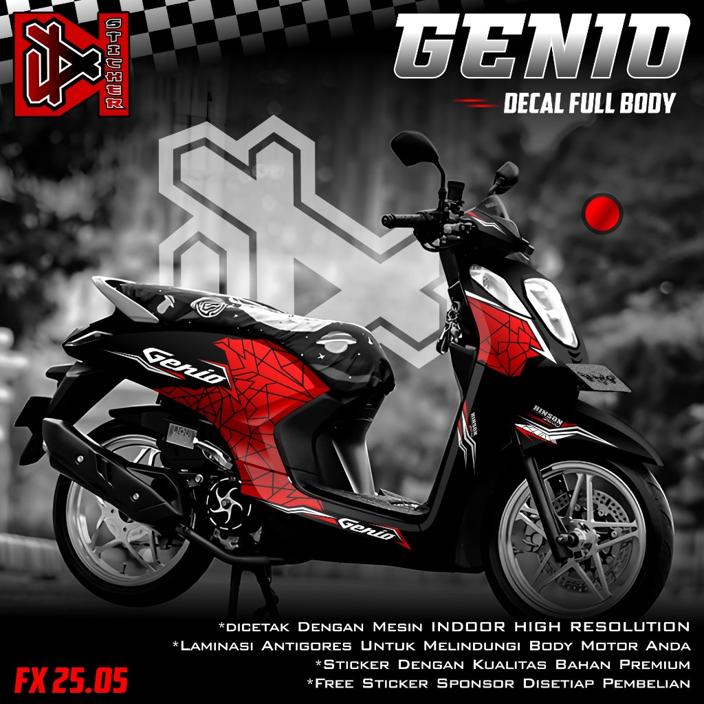 NEWEST Honda Genio Motorcycle Decal Stickers 2019 2020 2021 2022 2023 ...