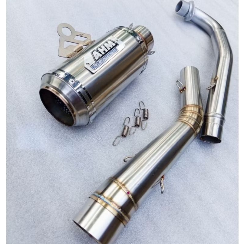AHM Pipe 51mm canister conical open specs exhaust pipe for Wave 125 Xrm ...