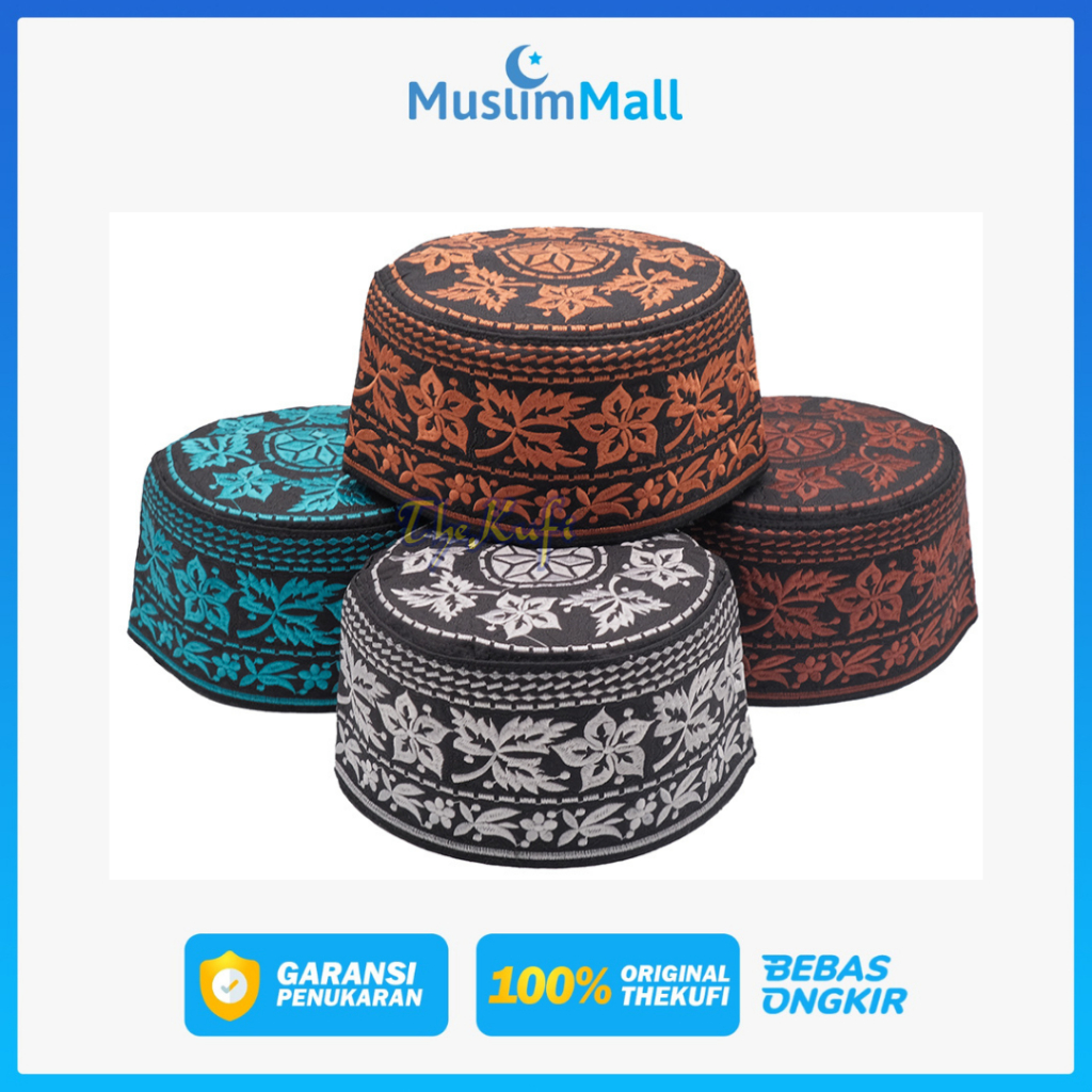 Original Omani Premium The Kufi Cap – Elegant Embroidered Cap with Leaf ...
