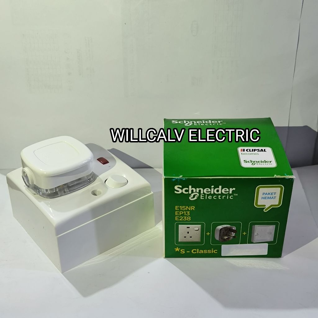 Clipsal Schneider Classic out bow wall mount AC socket set | Shopee ...