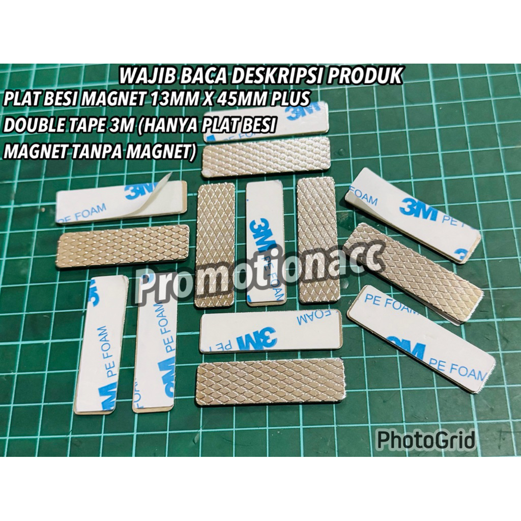 Iron Plate 13mm x 45mm Plus Double Tape Magnetic Iron Plate/ Name Chest ...