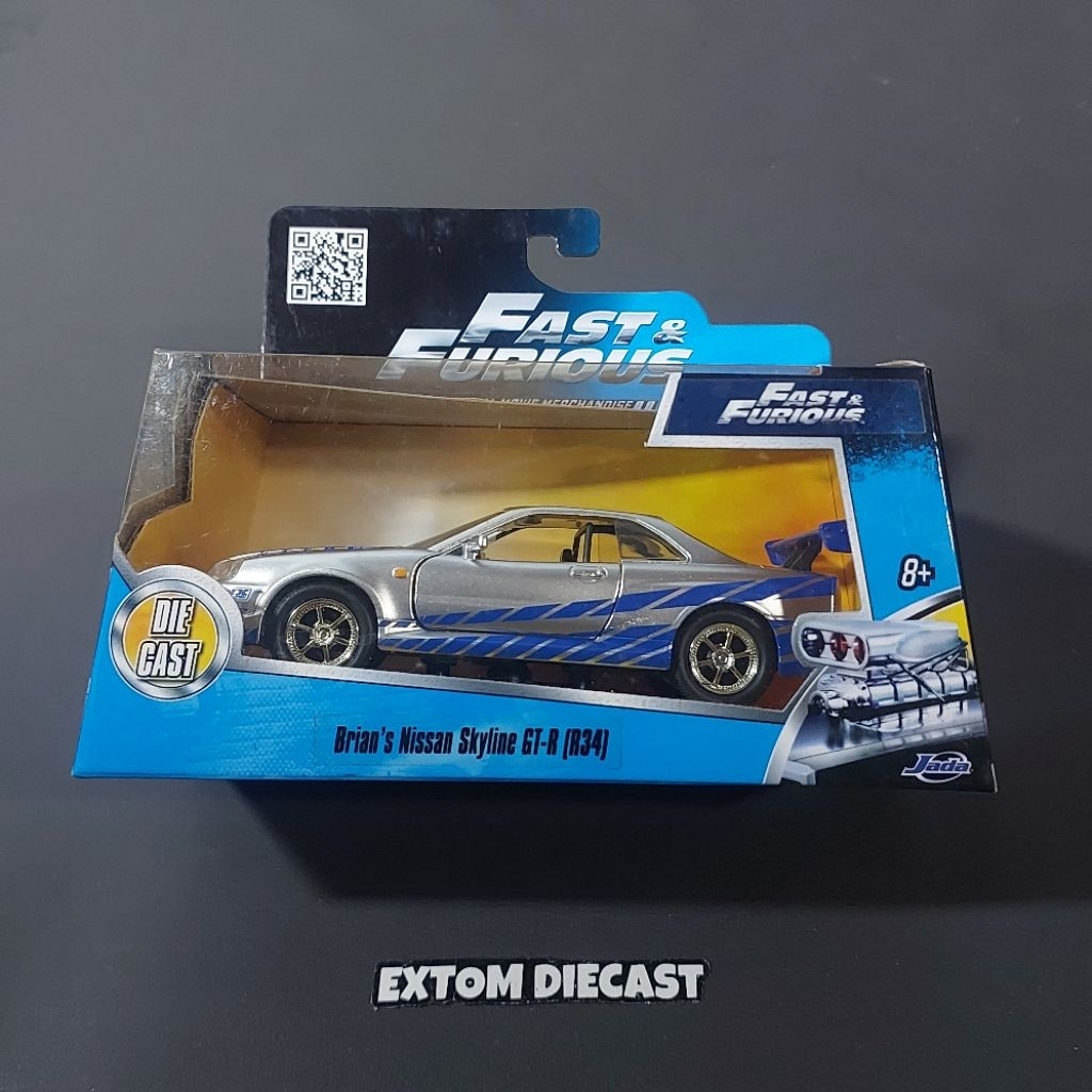 Jada 1:32 Nissan Skyline R34 Brian's Fast And Furious | Shopee Philippines