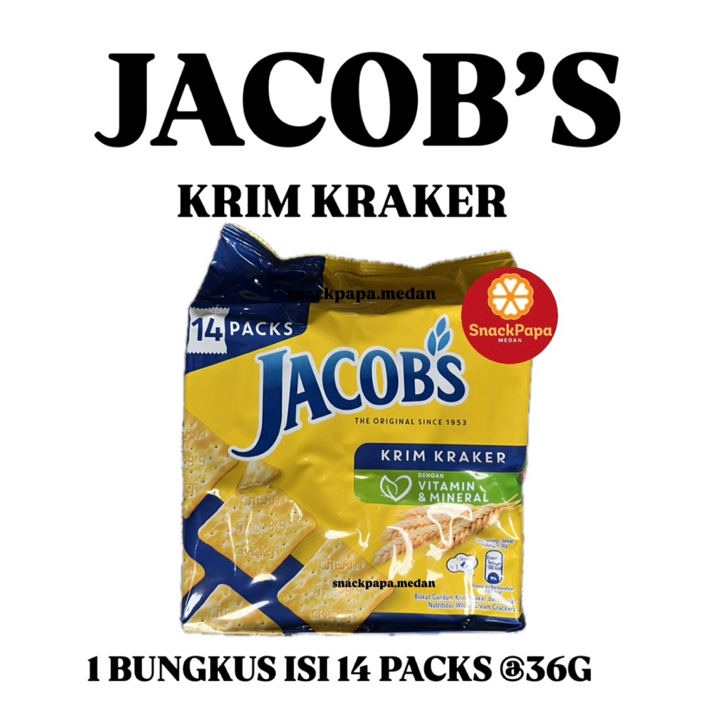 JACOBS CREAM KRAKER BISCUITS ORIGINAL MALAYSIA [1 PACK CONTAINS 14 ...