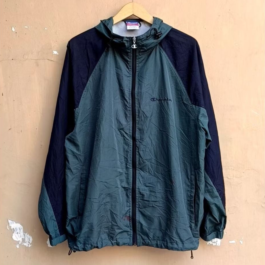Vintage two-tone champion windbreaker Jacket | Shopee Philippines