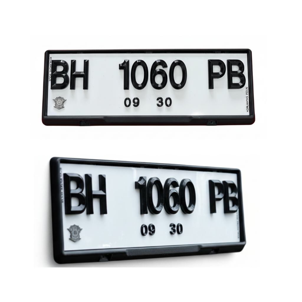 Custom 3D Embossed Acrylic Car License Plate – Black,/, White + Bonus ...